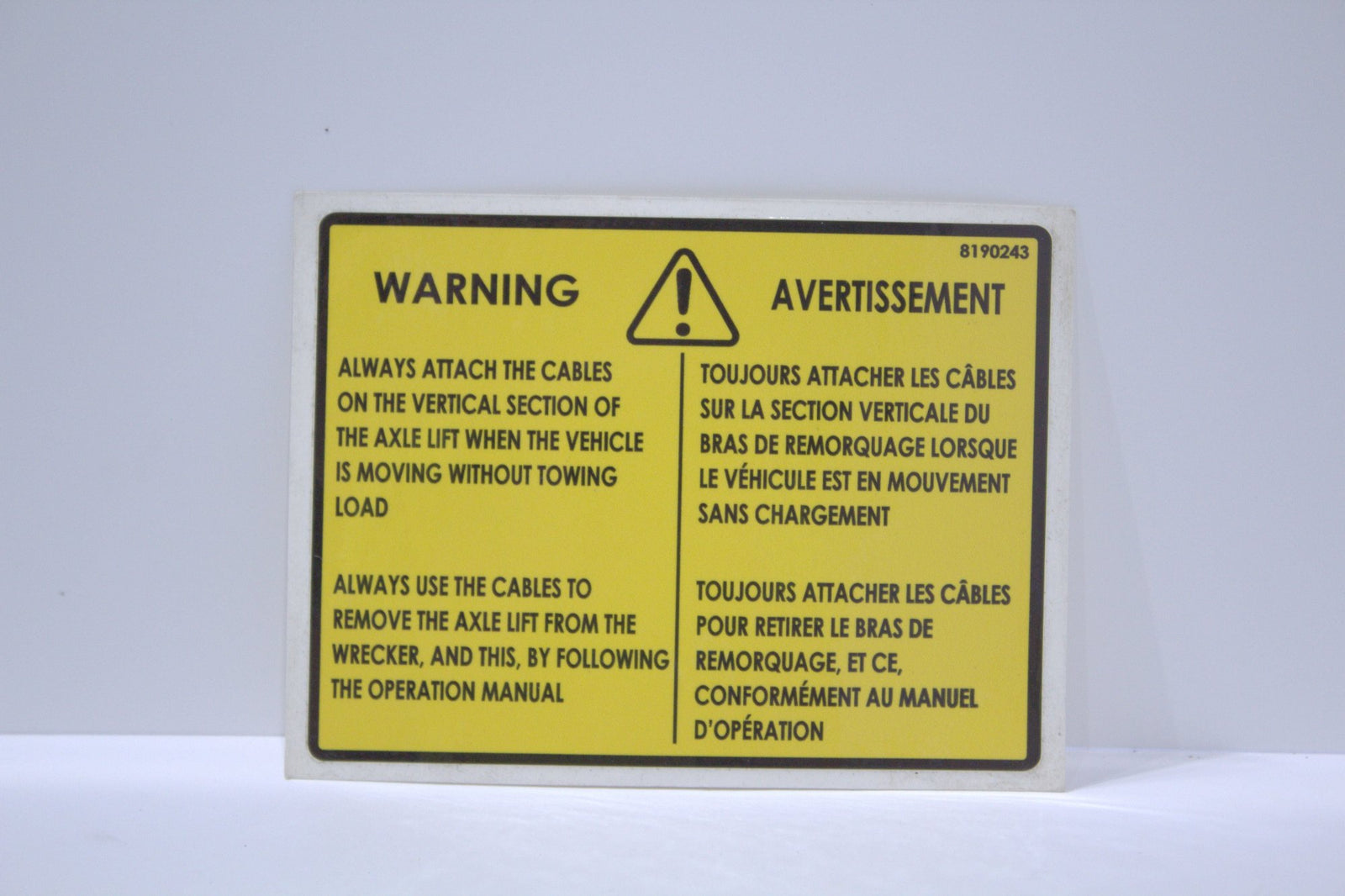 Axle Lift Warning Label Sticker - Enhance Workplace Safety – Battelini ...